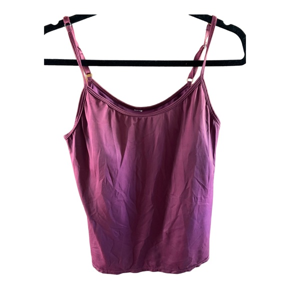 Tops | Burgundy Red Purple Violet Tank Top With Bra S | Poshmark